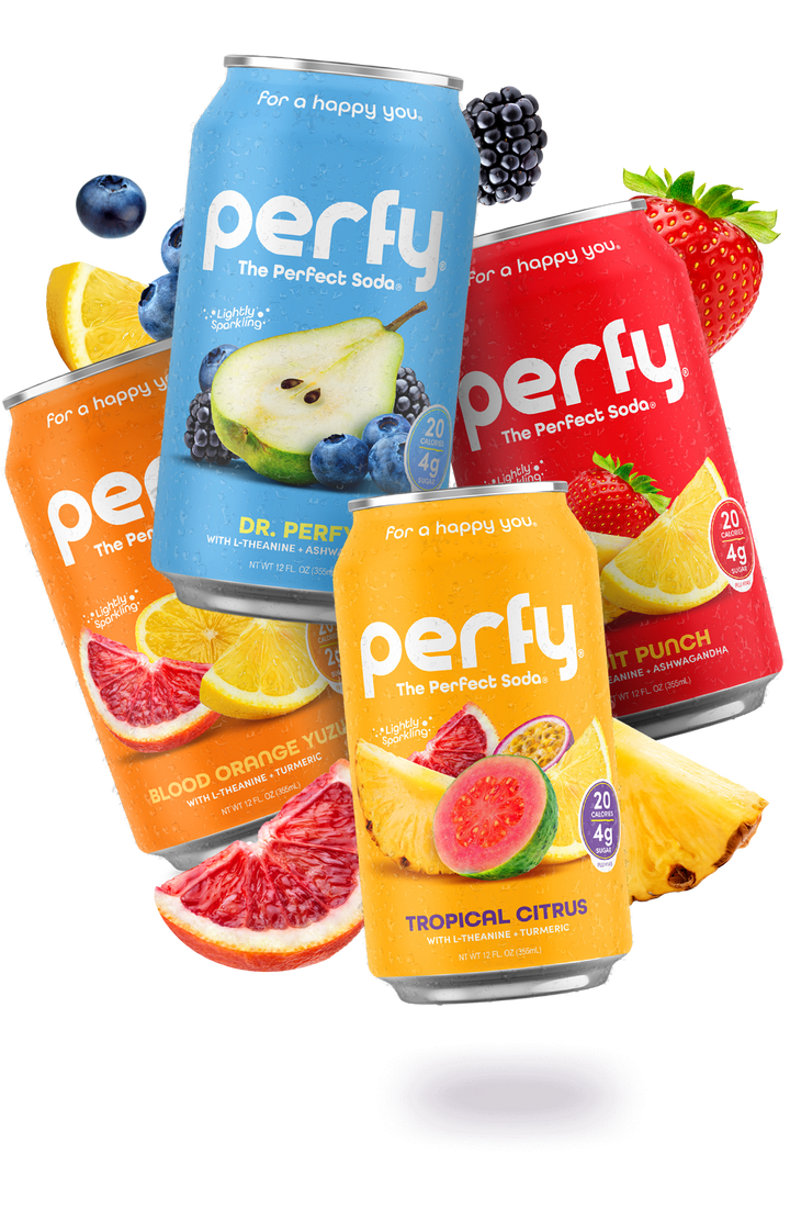 Low Sugar, Low Carb, Keto Certified, Nootropic, Healthy Soda | Perfy